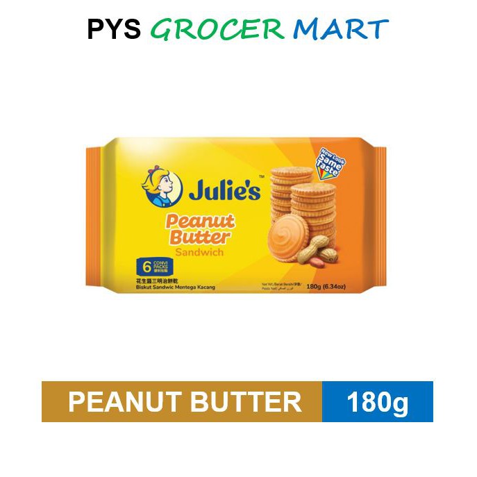 Julie's Peanut Butter🥜 / Cheese🧀 Sandwich 6 Convi Packs (180g/126g) | Shopee Malaysia