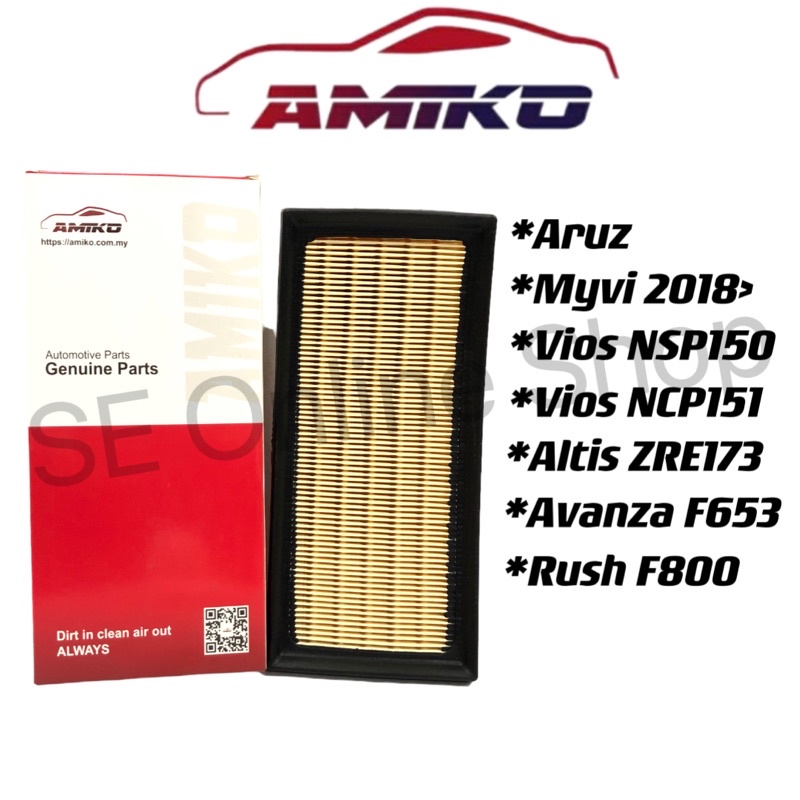 AMIKO Air Filter Perodua Myvi 2018>,Aruz,Vios NSP150,Vios NCP151,Altis ...