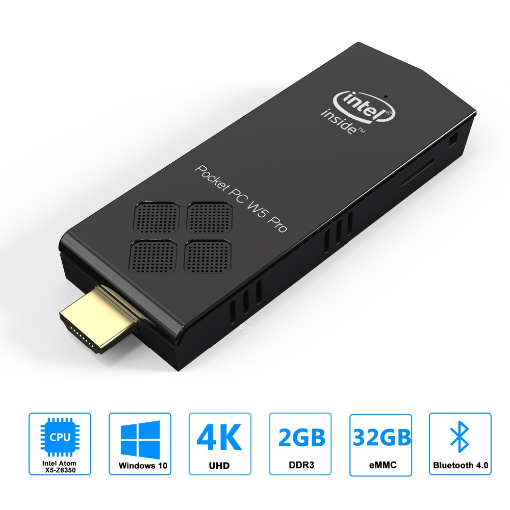 W5 Pro Mini PC Stick J4125 Windows 10 4GB RAM 64GB 128GB ROM 2.4G/5G Dual WIFI BT4.2 Built-In ...