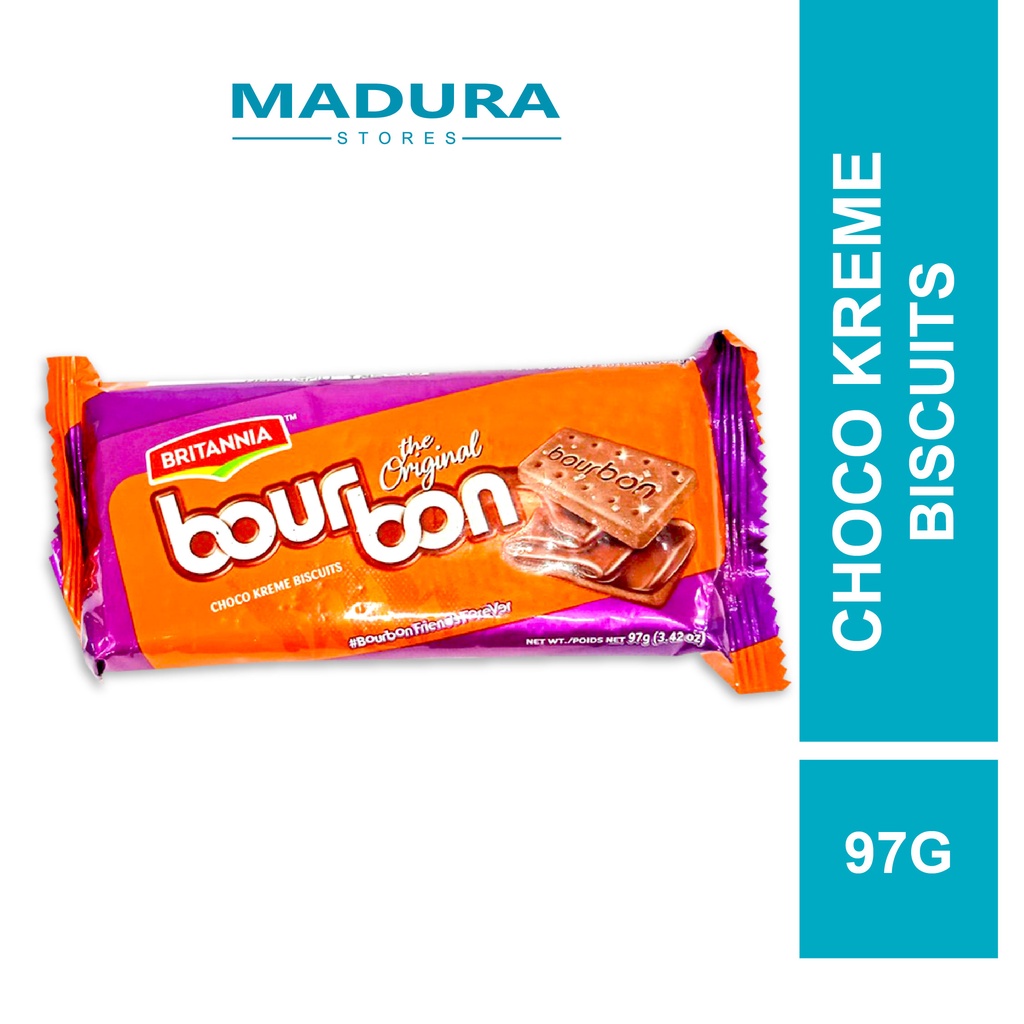 Britannia Bourbon Choco Kreme Biscuits 97g | Shopee Malaysia