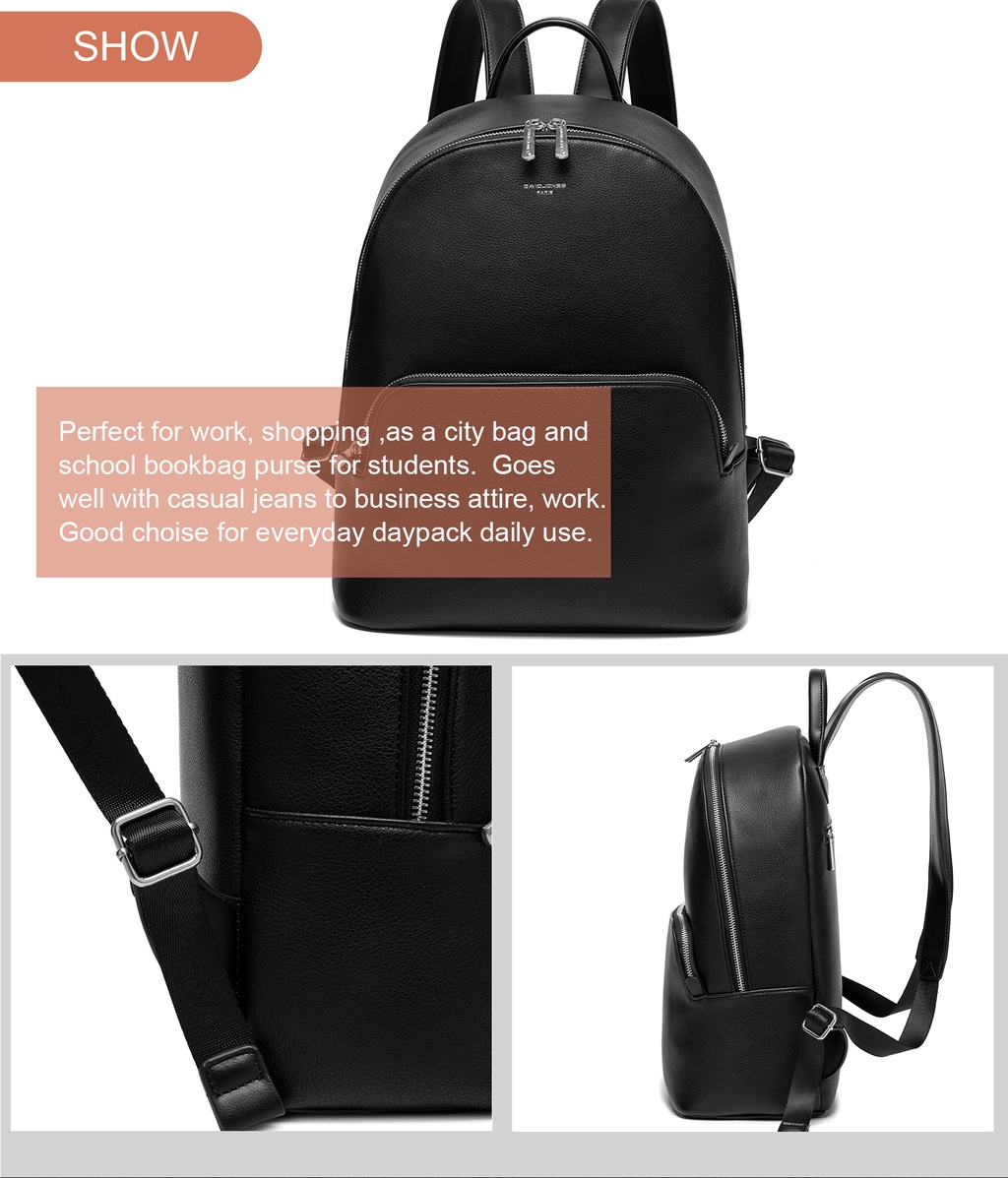 David jones Paris men's backpack pu leather | Shopee Malaysia