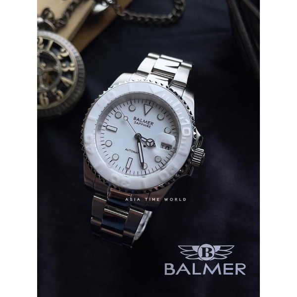BALMER | 8141G SS-1 Automatic Sapphire Men with White Dial Stainless ...