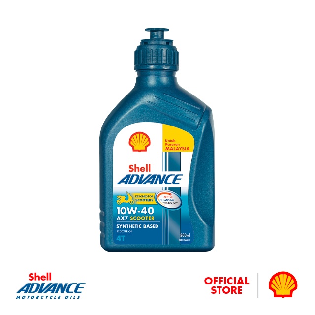 Shell Advance 4T AX7 Scooter 10W-40 Semi Synthetic Motorcycle Engine ...