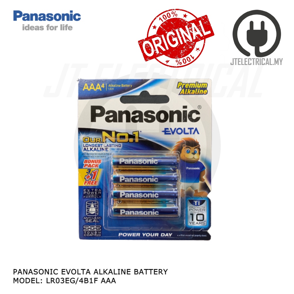 Panasonic EVOLTA Alkaline AAA 4 Piece / Pack Battery | Shopee Malaysia