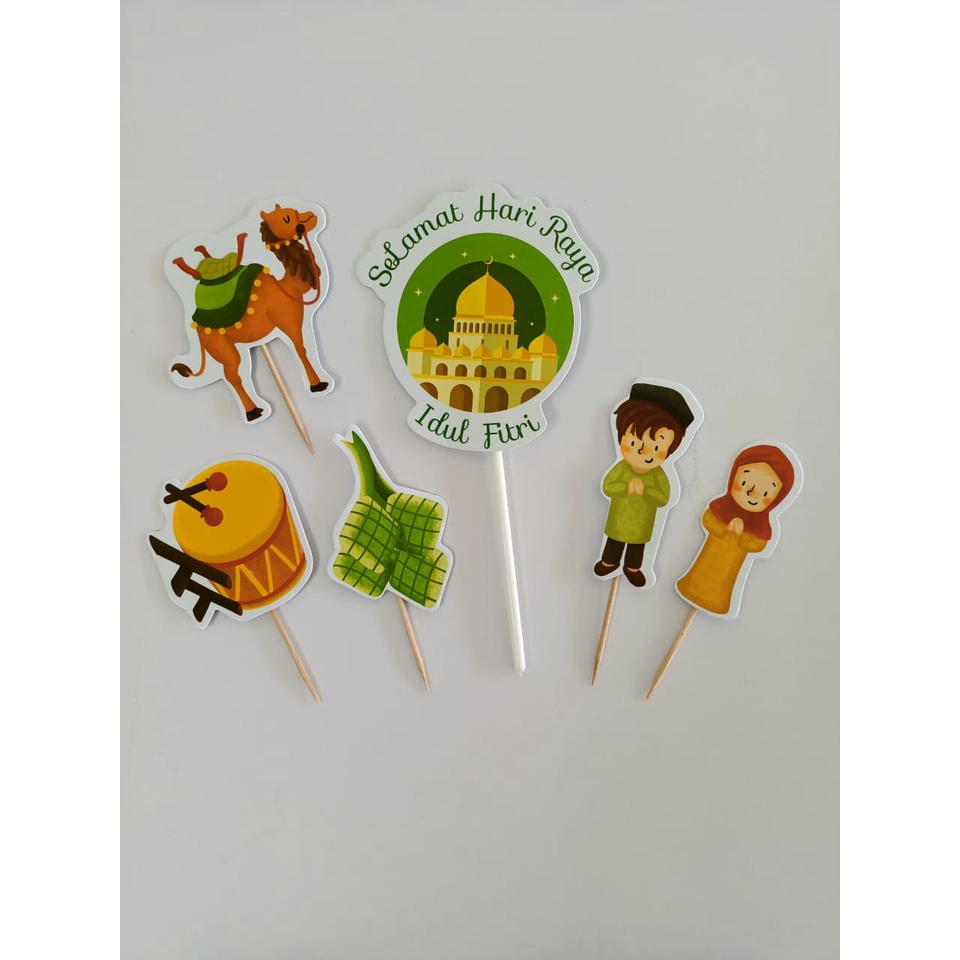 Selamat hari Raya Stick Cake Topper | Shopee Malaysia