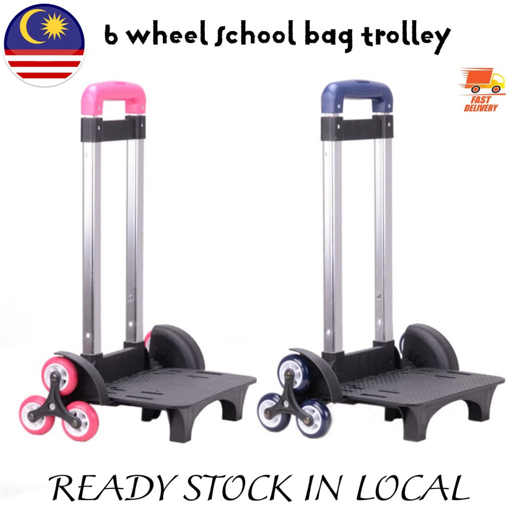 6 Wheel Trolley for School Bag Staircase Trolley Backpack Student Kid ...