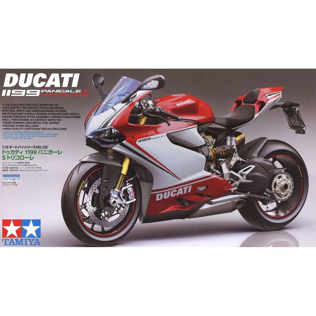 Bike Model 1/12 Tamiya Bike Ducati 1199 Panigale S Tricolore Plamo ...