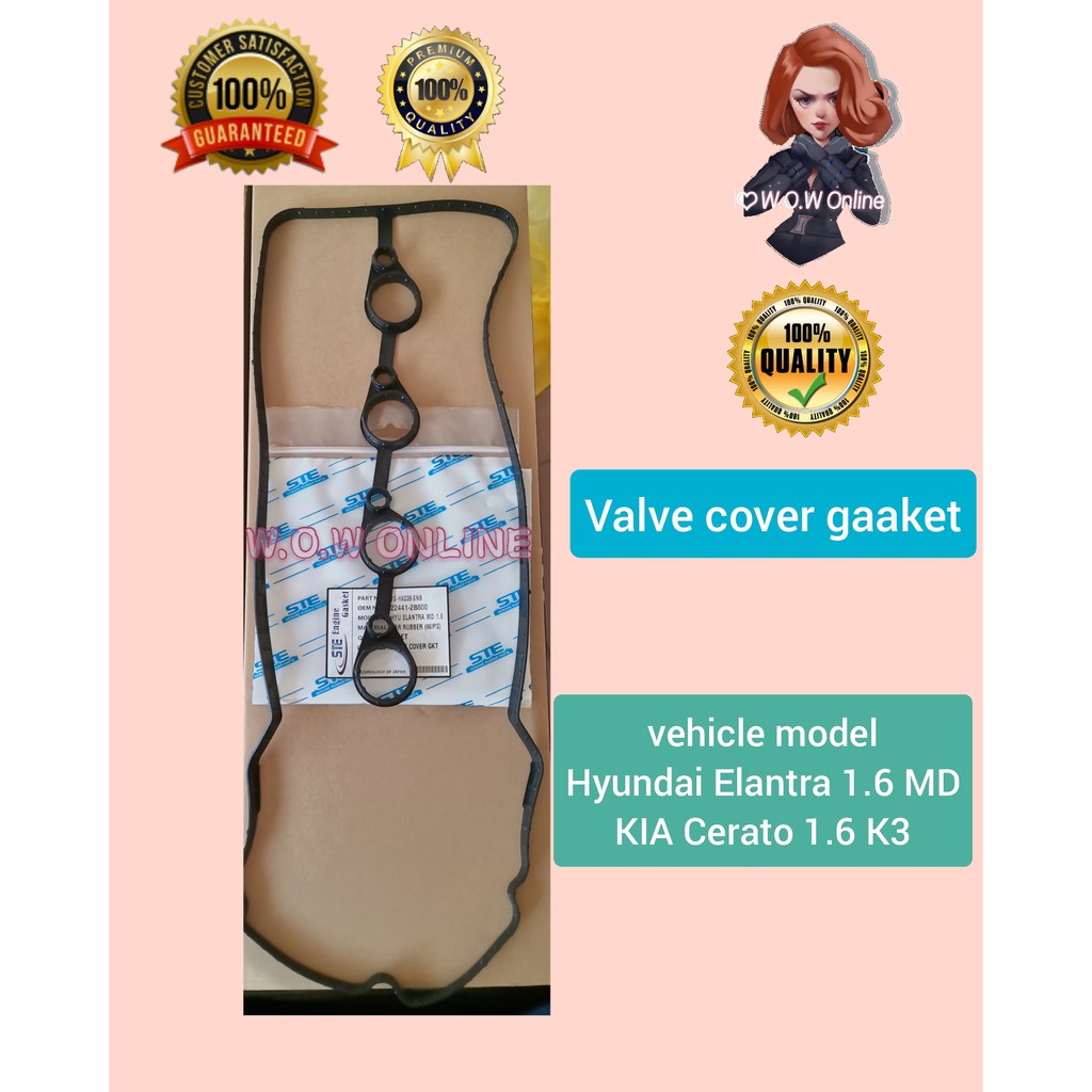 HYUNDAI ELANTRA 1.6 MD KIA CERATO 1.6 K3 VALVE COVER GASKET (22441 ...