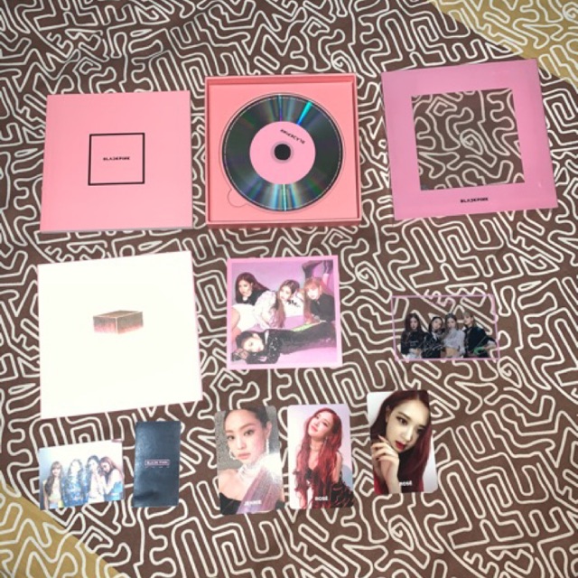 BLACKPINK SQUARE UP ALBUM PINK VER ROSE JENNIE PHOTOCARD + FIRST POSTER ...