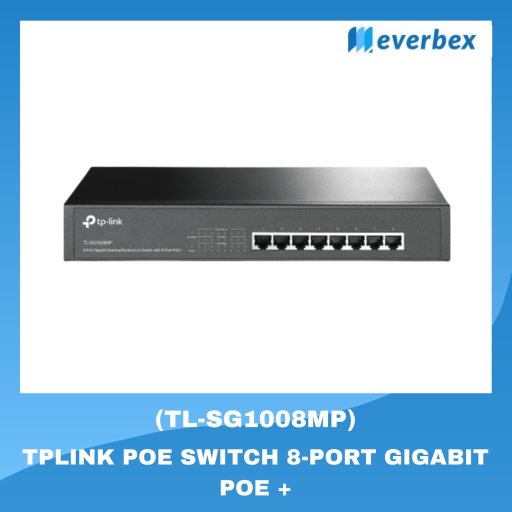 TPLINK POE SWITCH 8-PORT GIGABIT POE + (TL-SG1008MP) | Shopee Malaysia