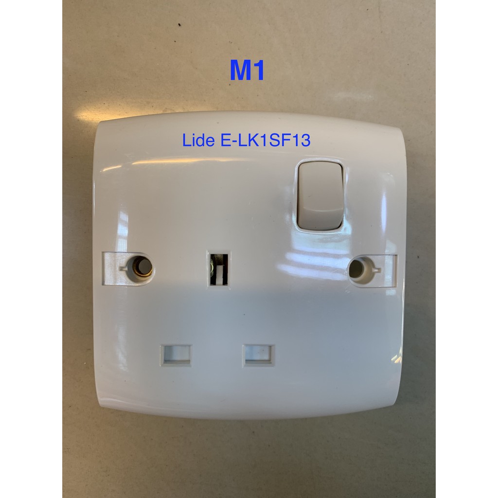 Lide / Royu Single Switch Socket Outlet 13A / 3x3 PVC mounting box ...