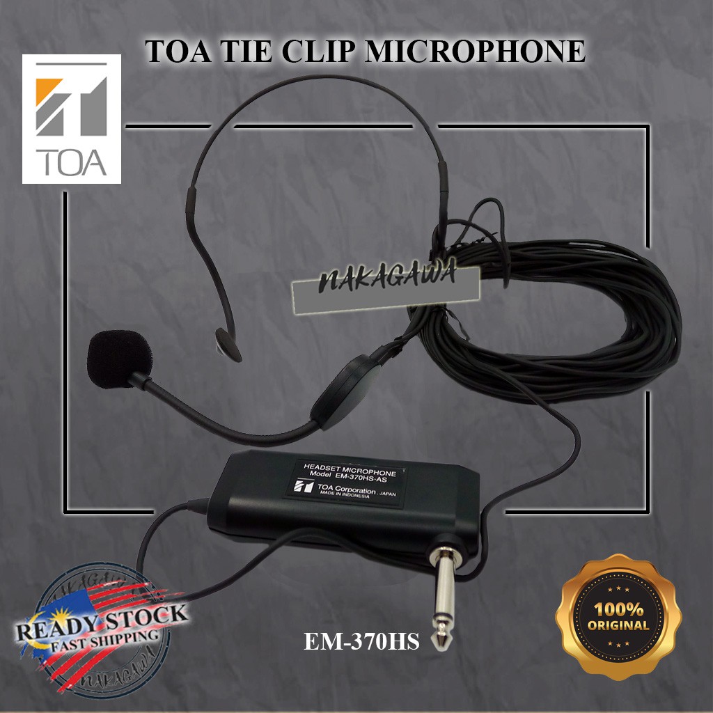 TOA ORIGINAL EM370 / EM370HS AS HEADSET MICROPHONE | Shopee Malaysia