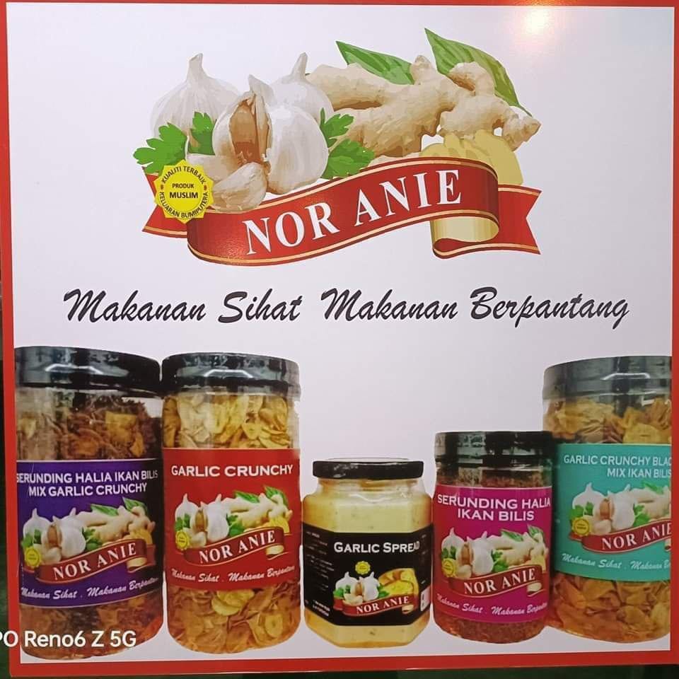 Makanan Berpantang Bersalin Serunding Halia Ikan Bilis Garlic Crispy ...