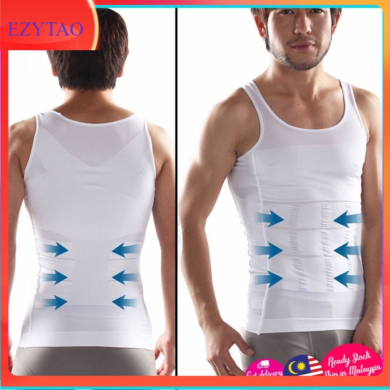 Slim N Lift Mens Slimming Shirt Shapewear Undergarment Singlet Tummy ...