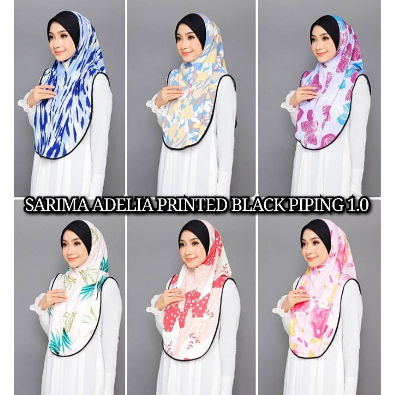 SARIMA ADELIA PRINTED BLACK PIPING (BORONG SAHAJA) | Shopee Malaysia