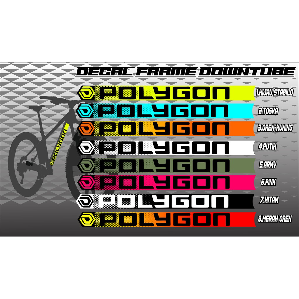 Polygon Bike Frame Sticker Decal Sticker For DOWNTUBE | Shopee Malaysia
