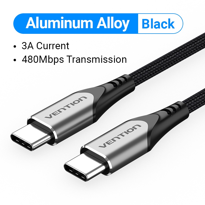 Vention USB C to USB C Cable PD 60W 3A QC 4.0 Fast Charging Type C Data ...