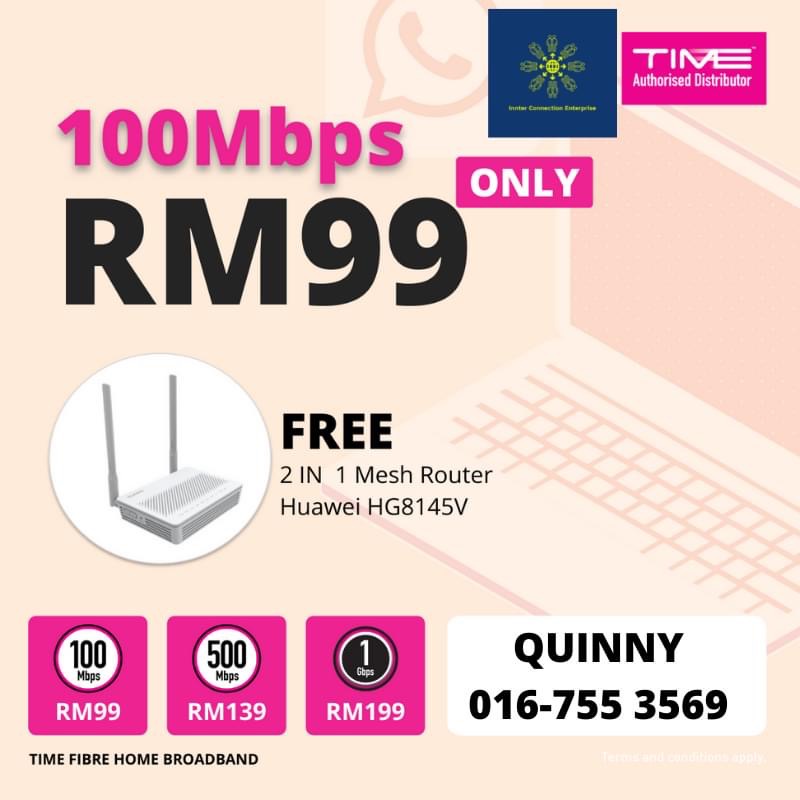 TIME Internet Fibre Home Broadband wifi 100Mbps, 500Mbps, 1Gbps ...