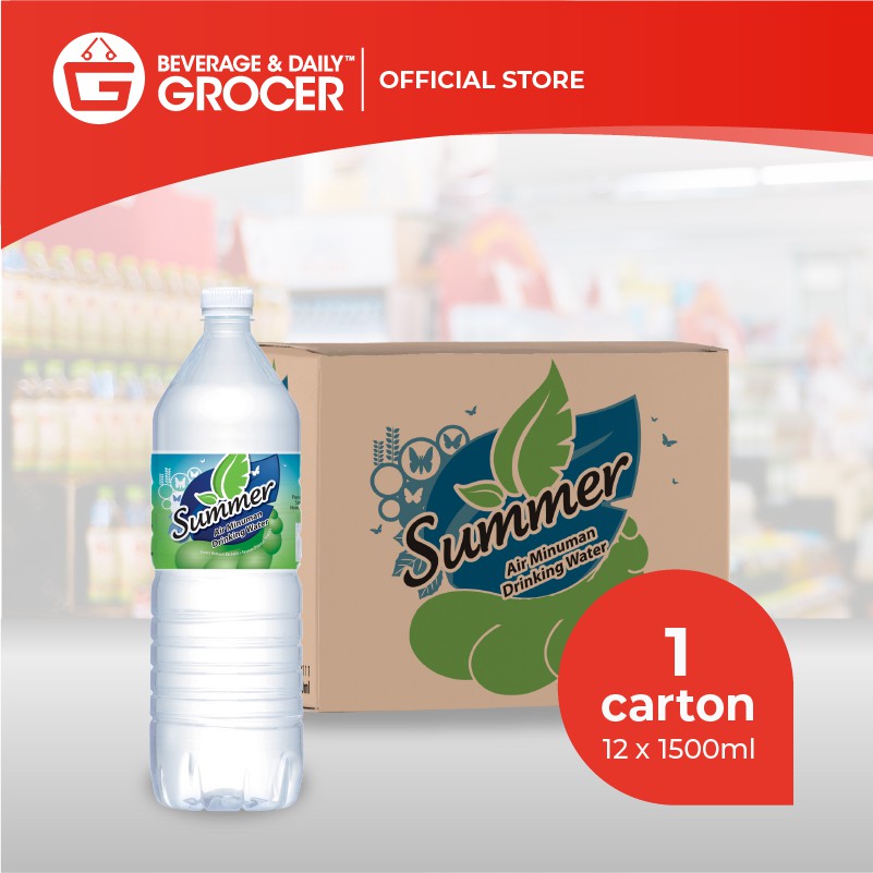 Summer Drinking Water 12 x 1.5L (12 Bottles) 1 Carton | Shopee Malaysia