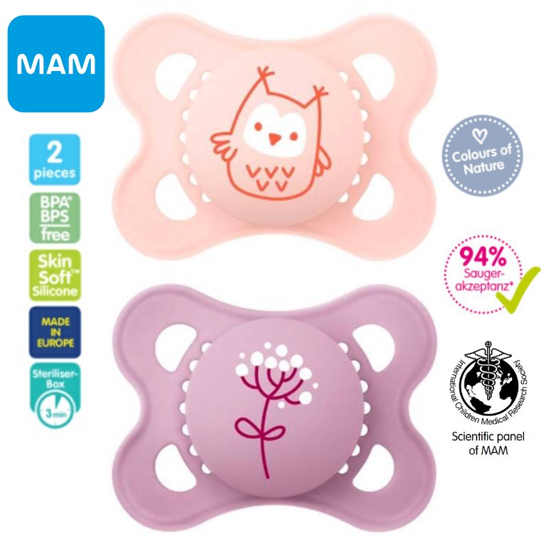 MAM Pacifier Original Start ( 0-16 Months ) Colors of Nature Collection ...