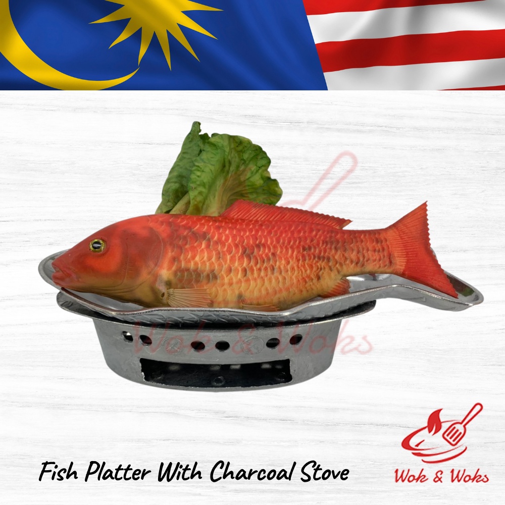 Aluminium Thai Style Fish Platter With Charcoal Stove / Pinggan Ikan ...