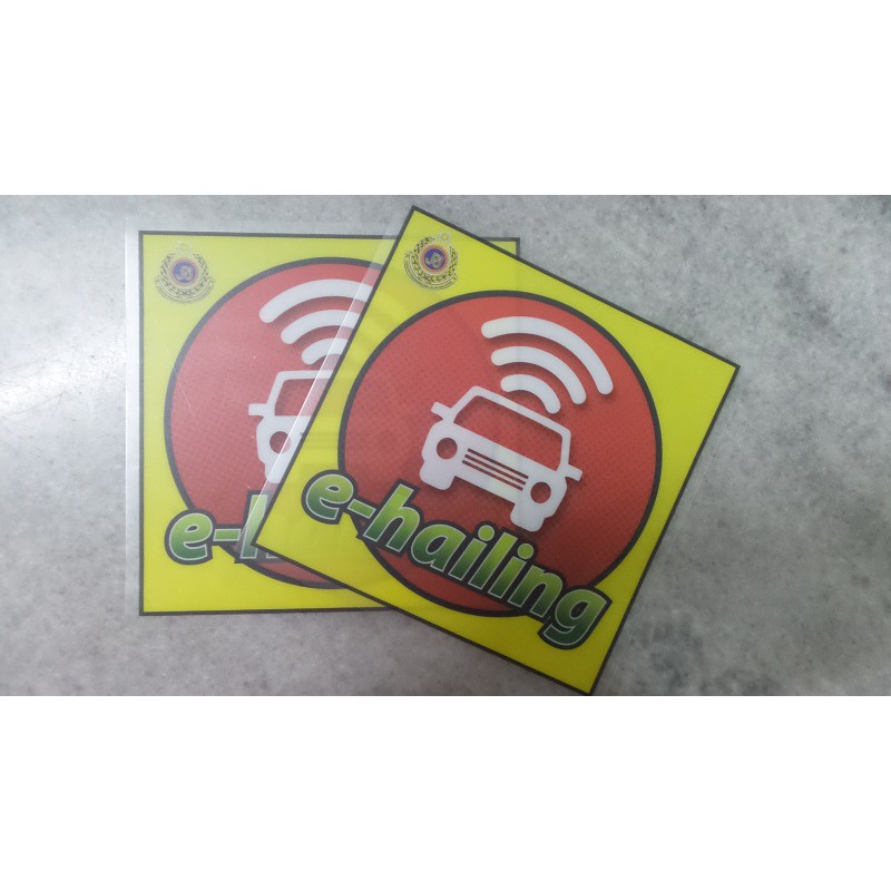 E-hailing Sticker Pelekat kenderaan ehailing Grab E hailing sticker ...