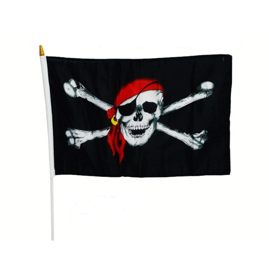 MSIA Ready Stock/ Halloween Jolly Roger Banner Skeleton Pirate Flags ...