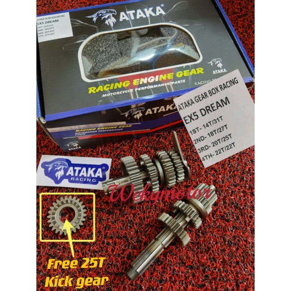 ATAKA RACING GEAR BOX EX5 DREAM / WAVE100 / KRISS100 (free kick starter ...