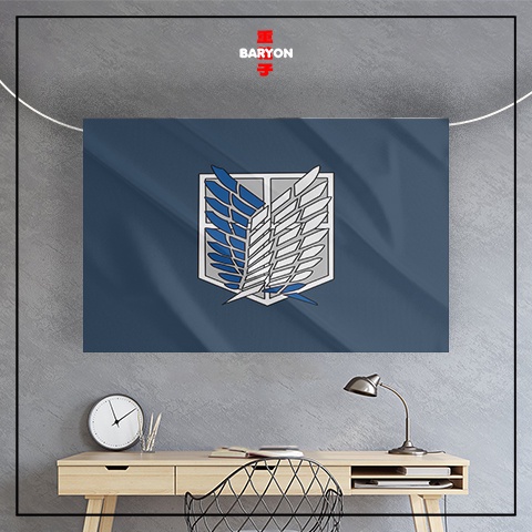 Baryon Anime Flag ATTACK ON TITAN AOT Wall Decor Flag Full Print Banner ...