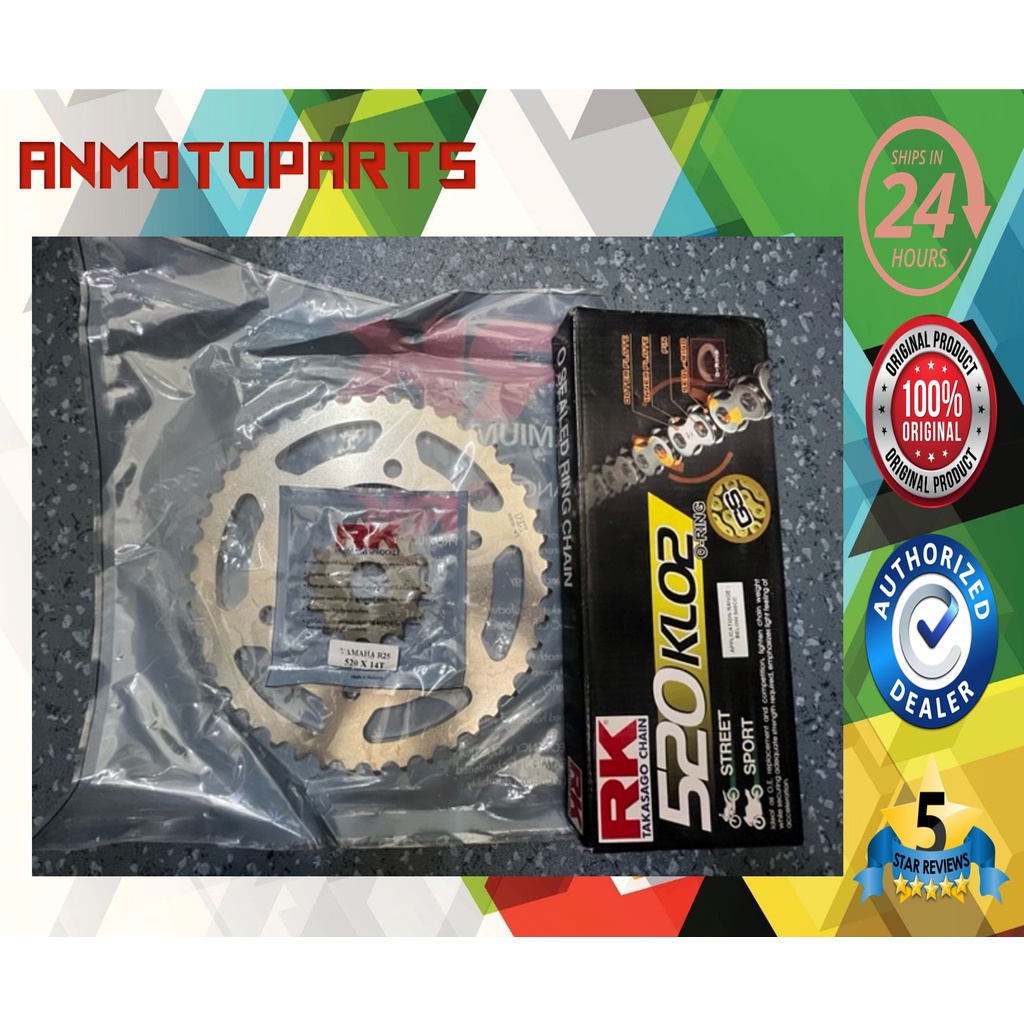 100% original Yamaha R25 RK JAPAN Sprocket & Chain Set (PM FOR SPECIAL ...