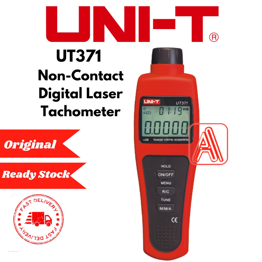 UNI-T UT371 Non Contact Laser RPM Tachometer Rotating Speed Original 👍 ...