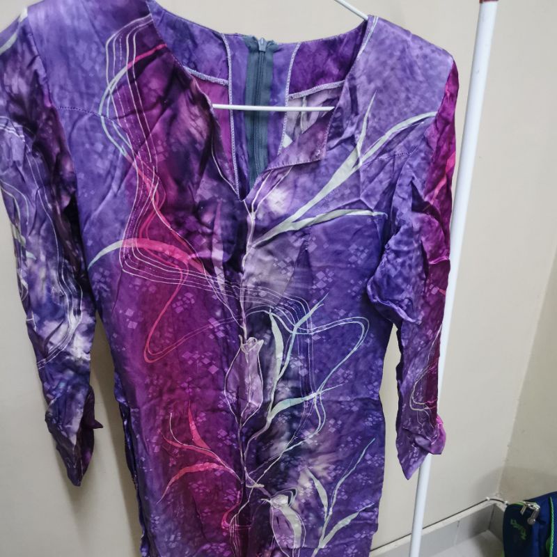 Baju Kurung Bercorak Batik | Shopee Malaysia