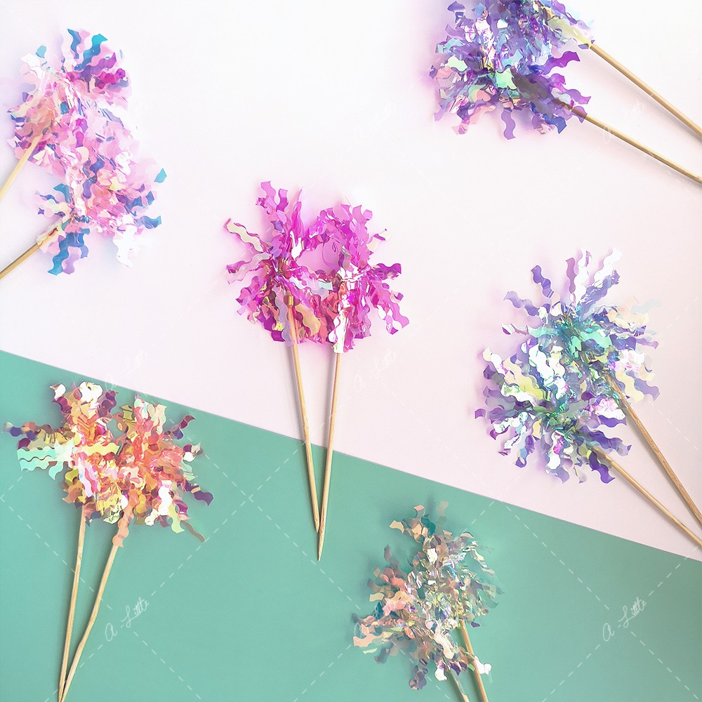 5 pcs set Korean Ins Style Shiny Cake Topper Birthday Party Decoration ...