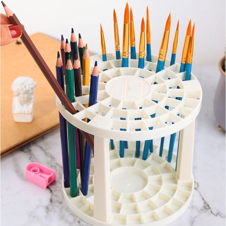 Brush & Pen Holder /Paint Brush Pen Holder | 49 Holes | Shopee Malaysia