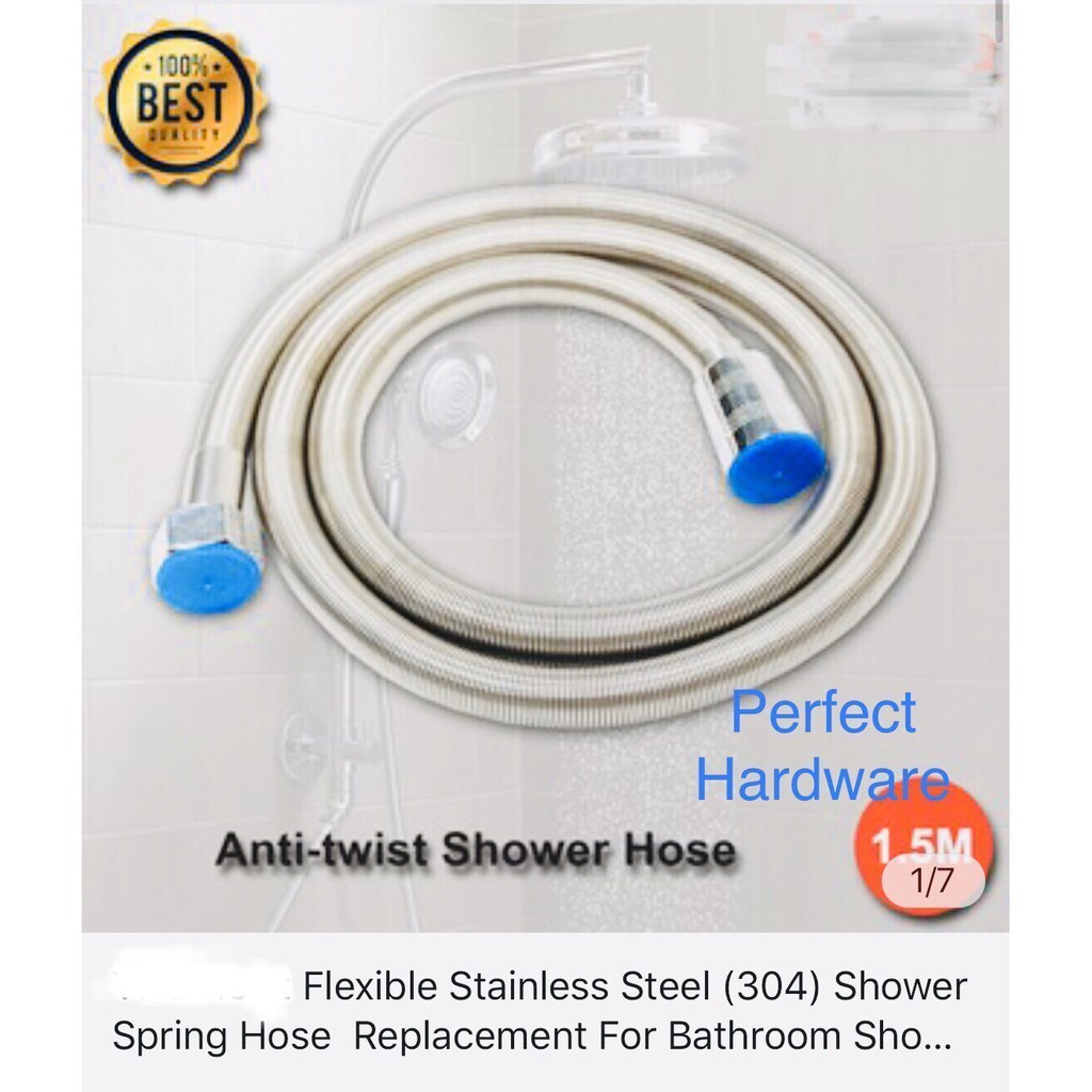 FLEXIBLE HOSE STAINLESS STEEL / SPRING HOSE SHOWER X1.5M CORSA | Shopee ...