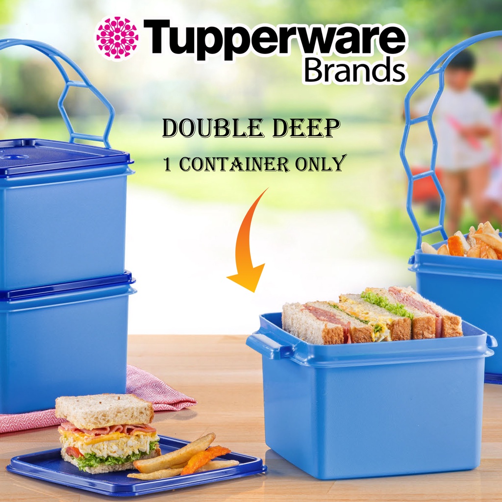 🔥READY STOCK🔥 ORIGINAL TUPPERWARE Double Deep (1) Royale Blue 1.7L, 1 ...