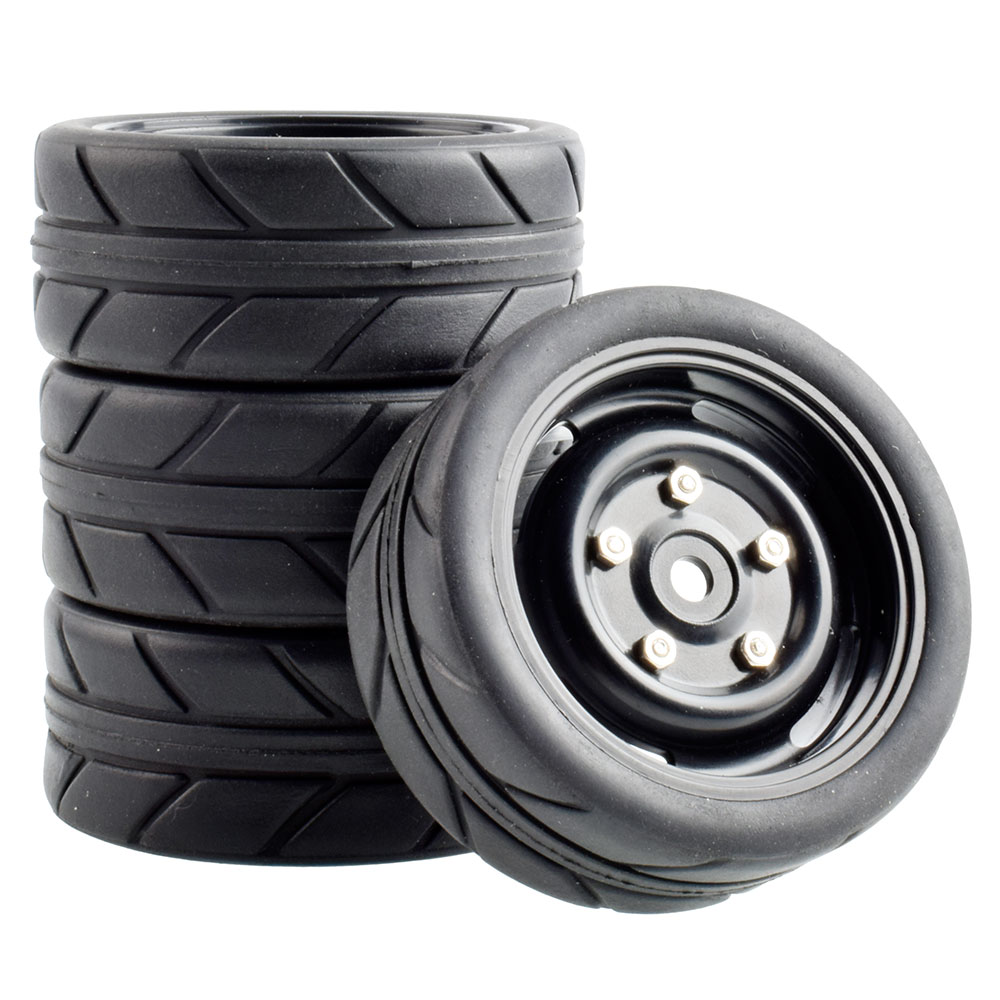RC Rim51-6087 Grip Tires & Wheel For HSP HPI Tamiya Racing 1:10 On-Road ...