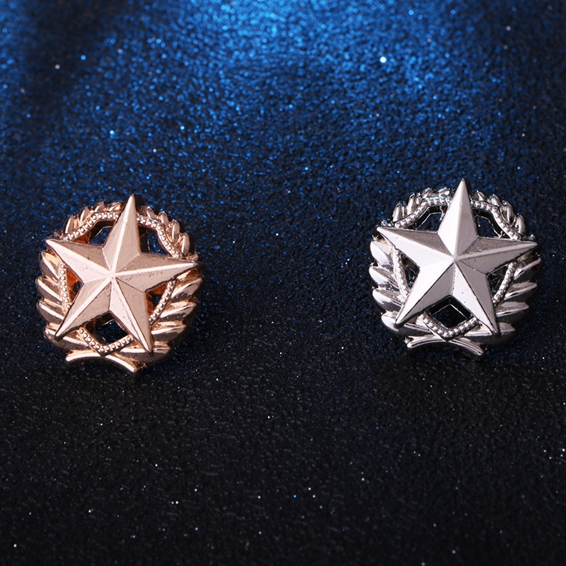 Hot Sell Korean Personality Mini Pin Trident Five Pointed Star Men's ...