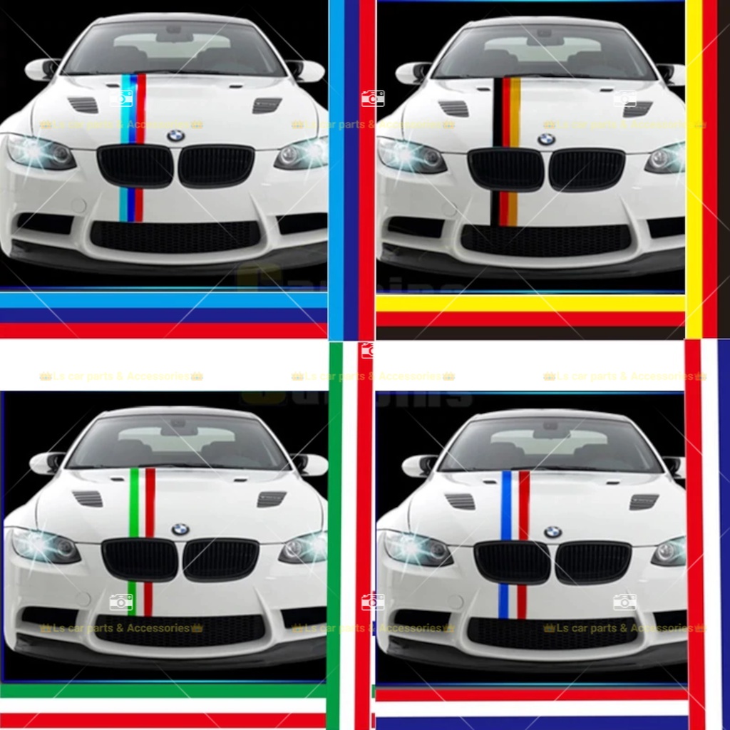 3 Colour Sticker Flag Sticker BMW Italy Germany France Car Vinyl Wrap ...