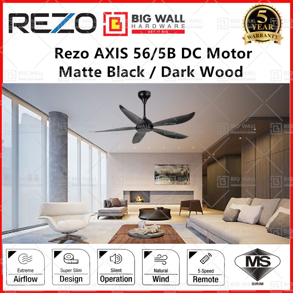 Rezo AXIS 56/5B Matte Black / Dark Wood DC Motor 12 Speed (F6+R6) 5 ABS ...