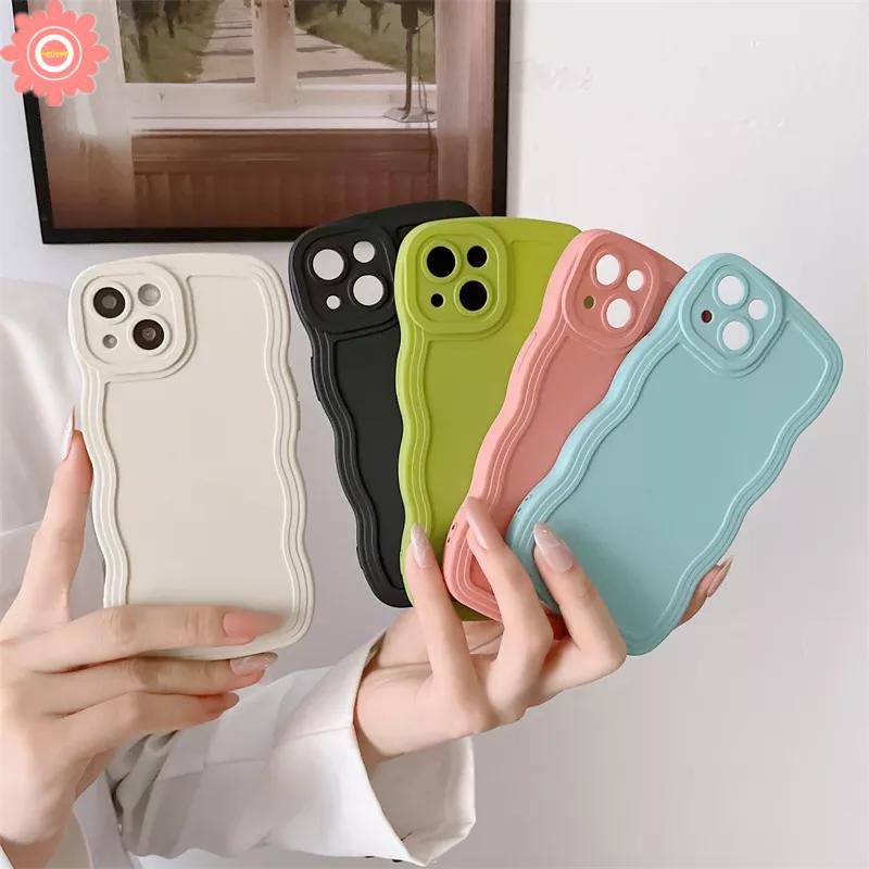 Luxury New Wavy Edge Candy Color Phone Case Compatible For iPhone 11 XR ...