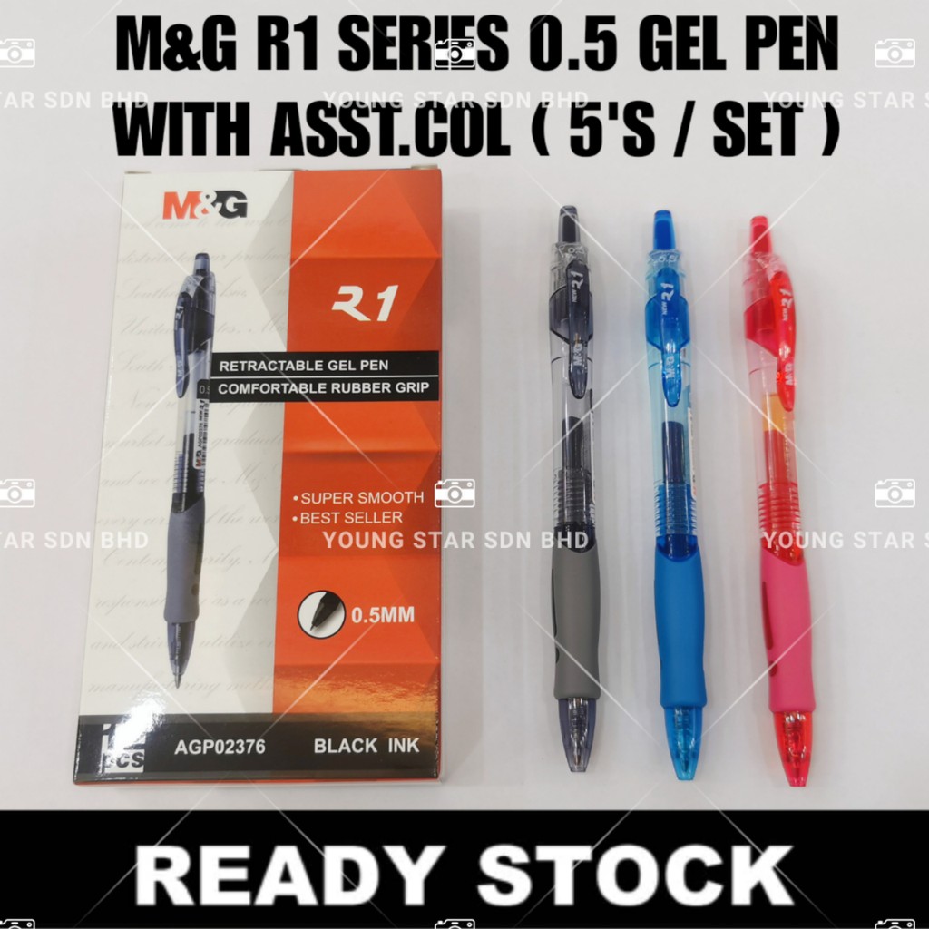 M&G GEL PEN 0.5 (R1 SERIES) VALUE PACK AGP02376 (5'S / PACK) | Shopee ...