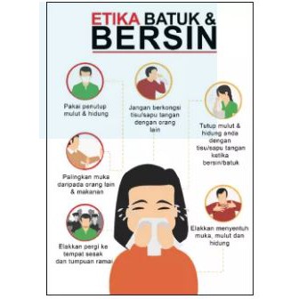 SIGNAGE ETIKA BATUK & BERSIN SIGN - 400MM X 500MM X 1.0 MM RIGID PVC ...