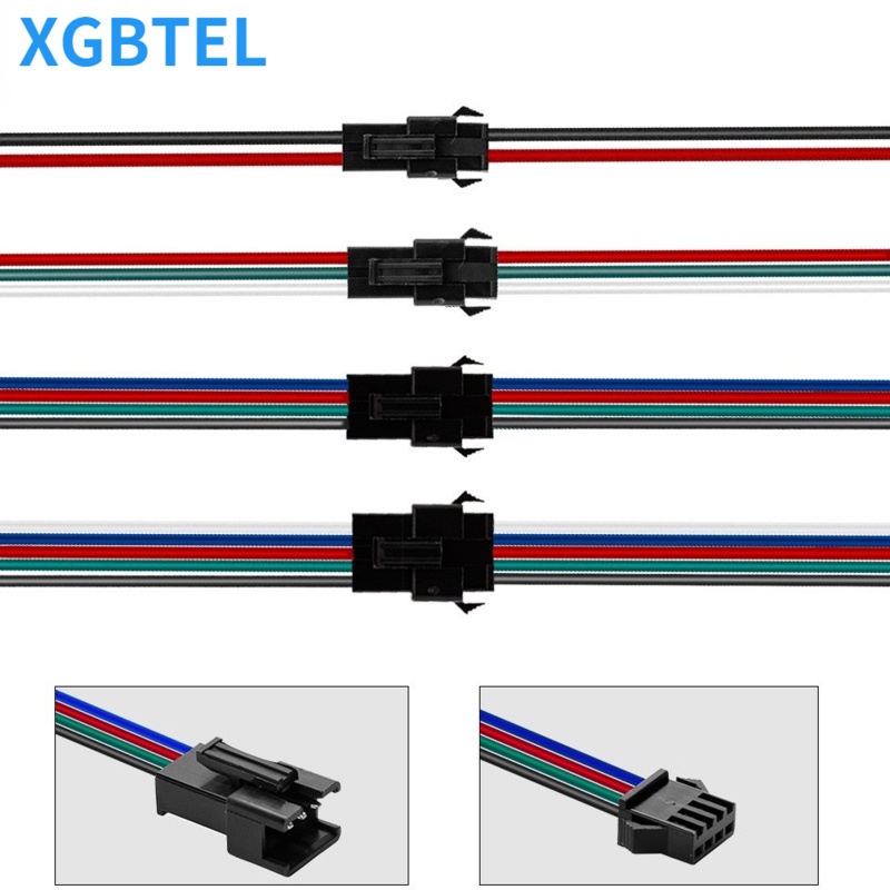5 Pairs JST Connector 2pin 3pin 4pin 5pin SM Male and Female for WS2812B WS2811 SK6812 WS2815 ...