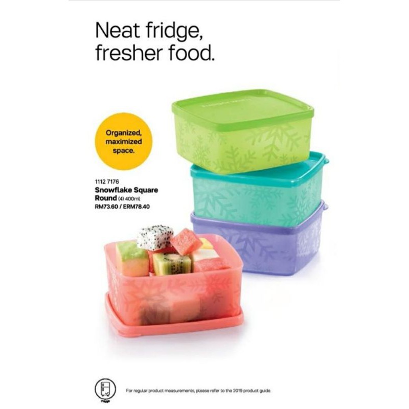 Tupperware Snowflake Square Round | Shopee Malaysia