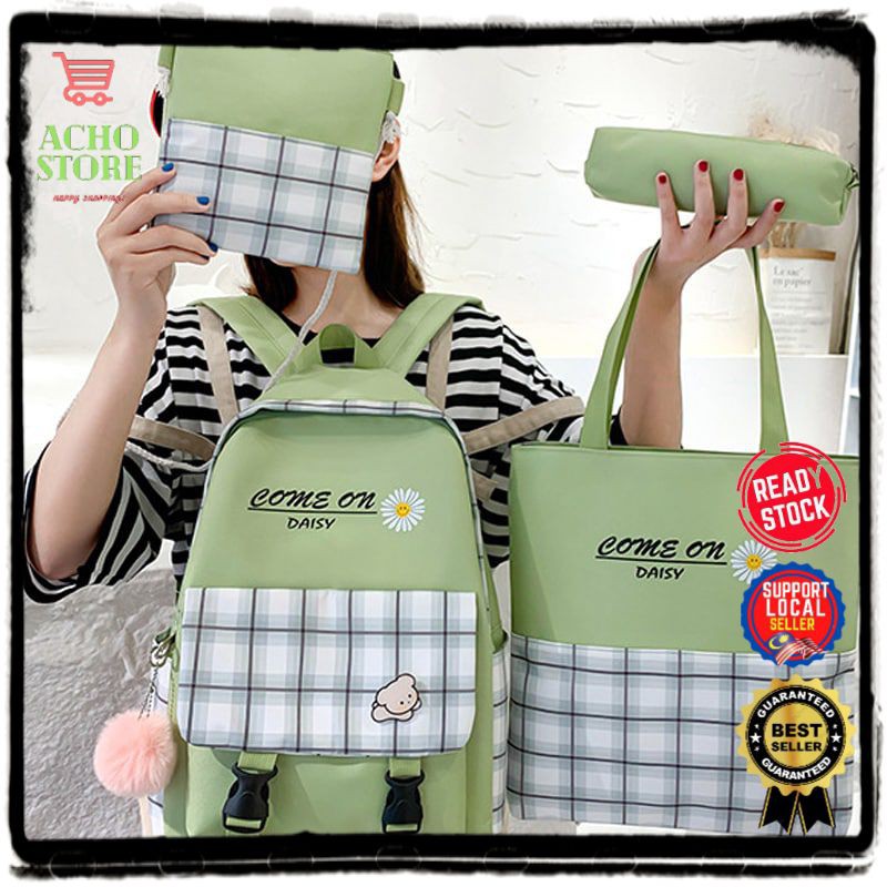 💥 Ready Stock Malaysia 💥 Daisy Backpack 4 in 1 backpack Set Big ...