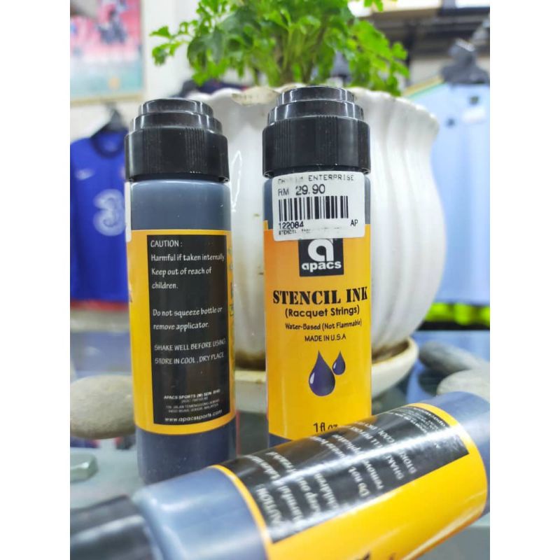 Apacs Stencil Ink Racket String Painting Logo Ink - BLACK COLOUR ...