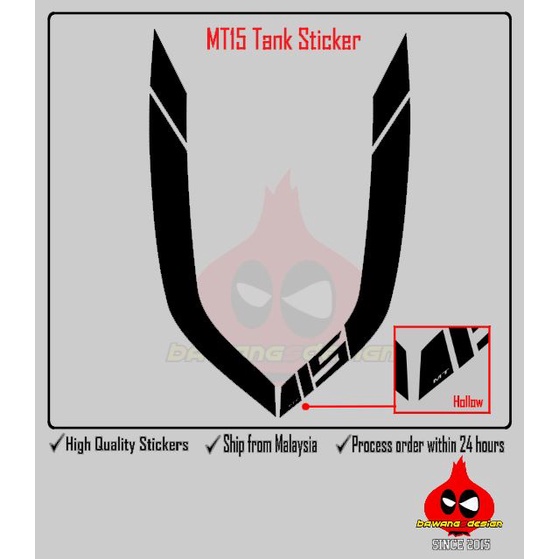 YAMAHA MT15 Tank Decals | Shopee Malaysia