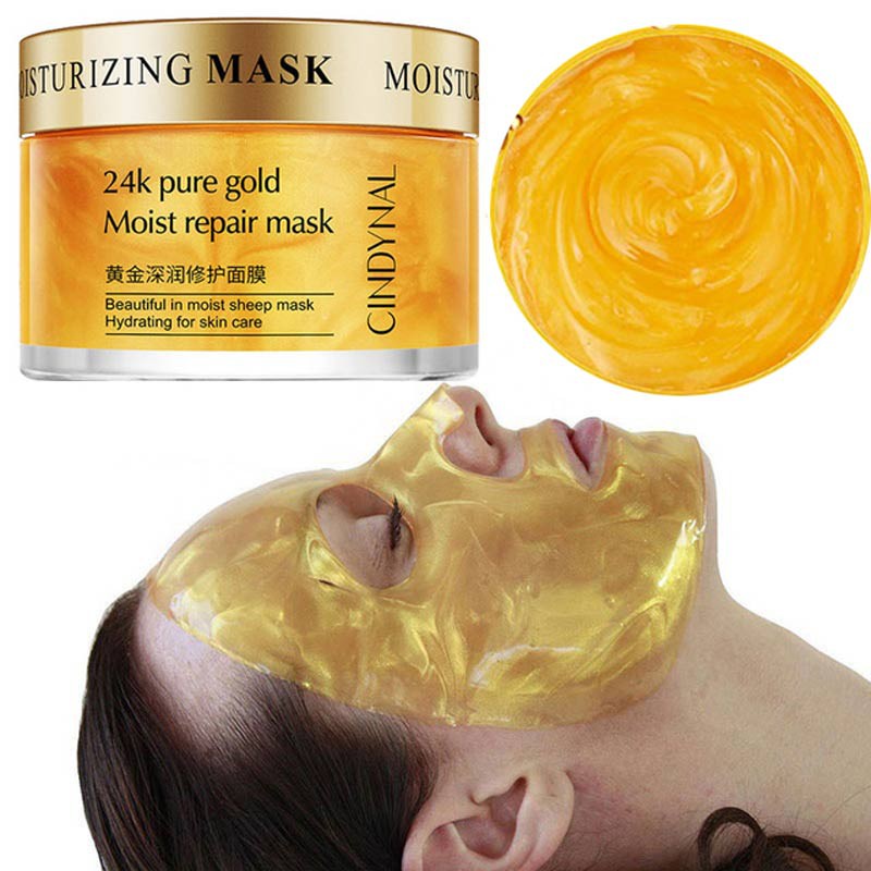 (Available Stock) 24K Gold Mask pure gold moist repair mask sleeping ...