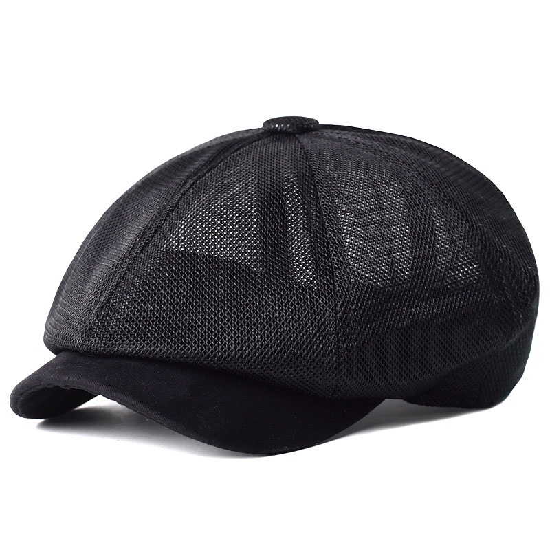 Summer Mesh Newsboy caps Breathable Casual Outdoor Retro Beret Hats ...